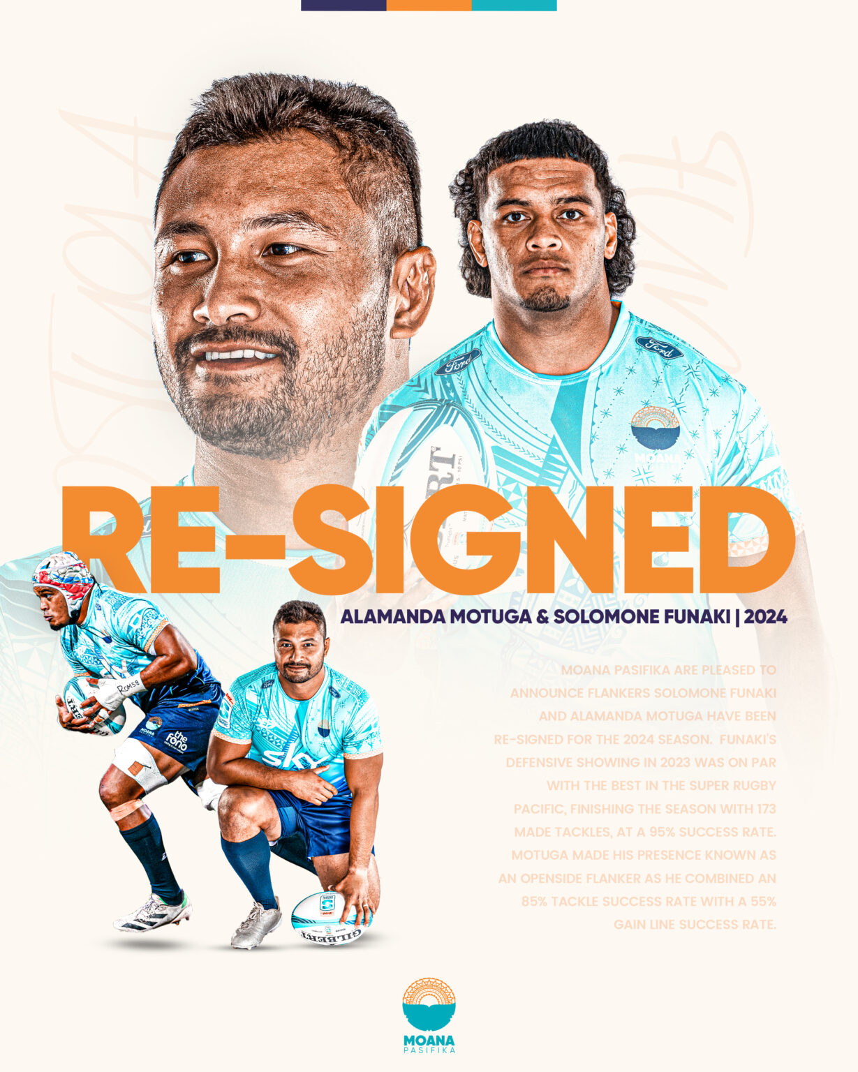 Funaki and Motuga Re-signed for 2024 – Moana Pasifika